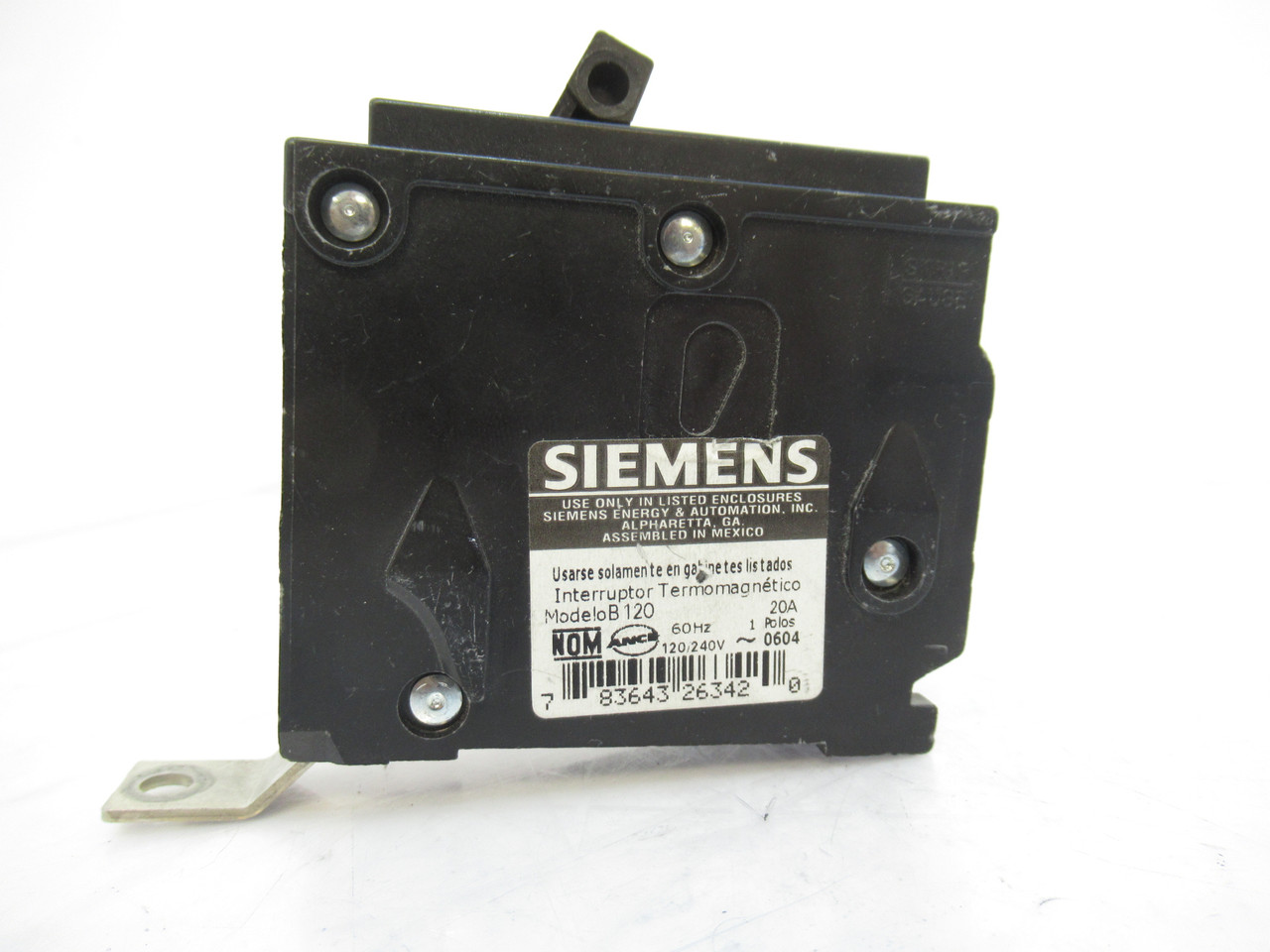 Siemens B120 Circuit Breaker Single Pole Bolt-On 20 Amps - PCM SURPLUS WORLD